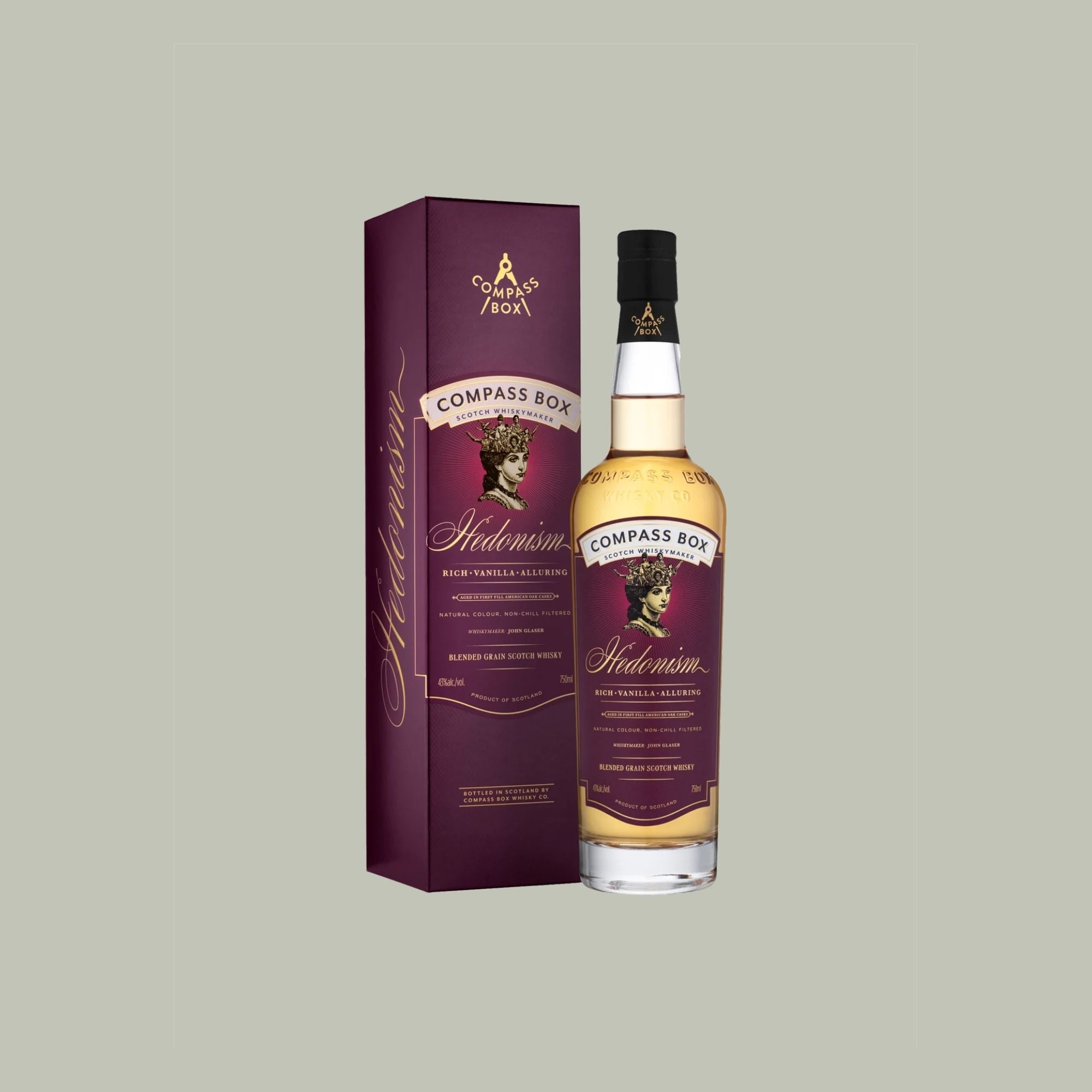 Compass Box Hedonism Blended Grain Scotch Whisky 700mL – The Beverage ...